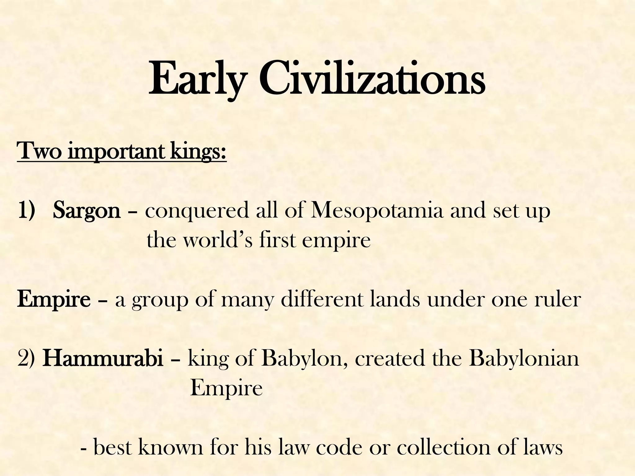 Early civilizations | PPTX