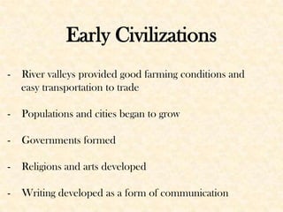 Early civilizations | PPTX | Religion & Spirituality