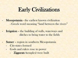 Early civilizations | PPT
