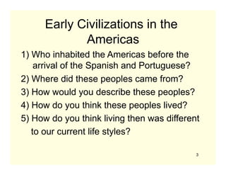 Early Civilizations in The Americas | PDF