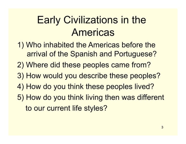 Early Civilizations in The Americas | PPT