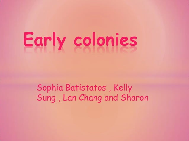 Early colonies u.s. history project | PPT