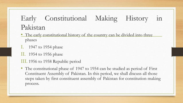 Early Constitutional History Of Pakistan 956 1962 And 1973