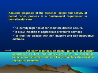 Early detection, diagnosis and quantification of dental caries | PPT