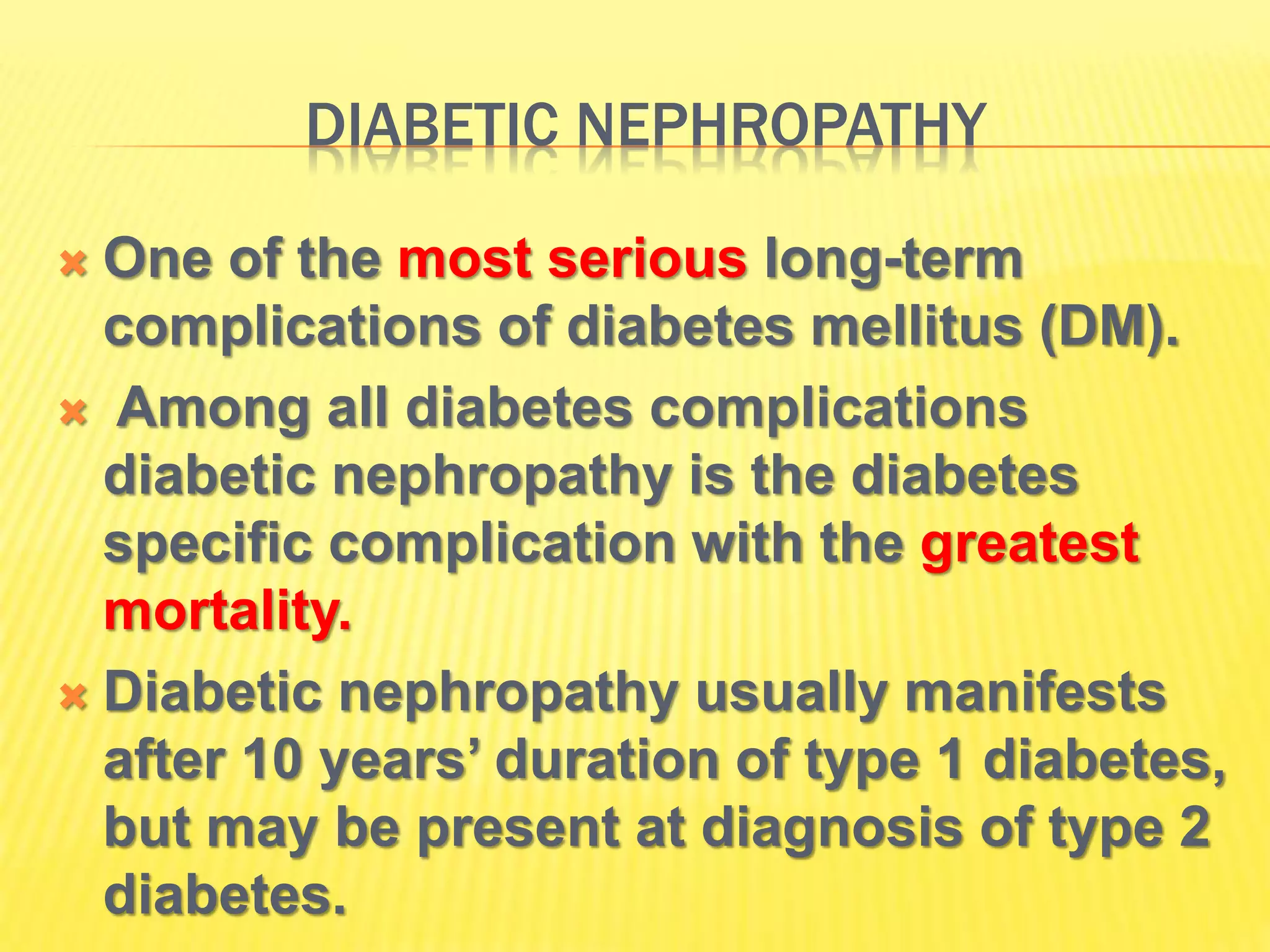 Early detection of diabetic nephropathy | PPTX