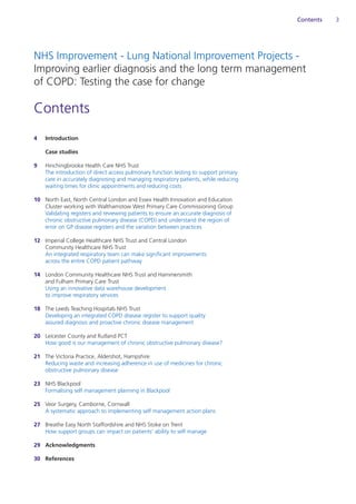 Improving earlier diagnosis and the long term management of COPD ...