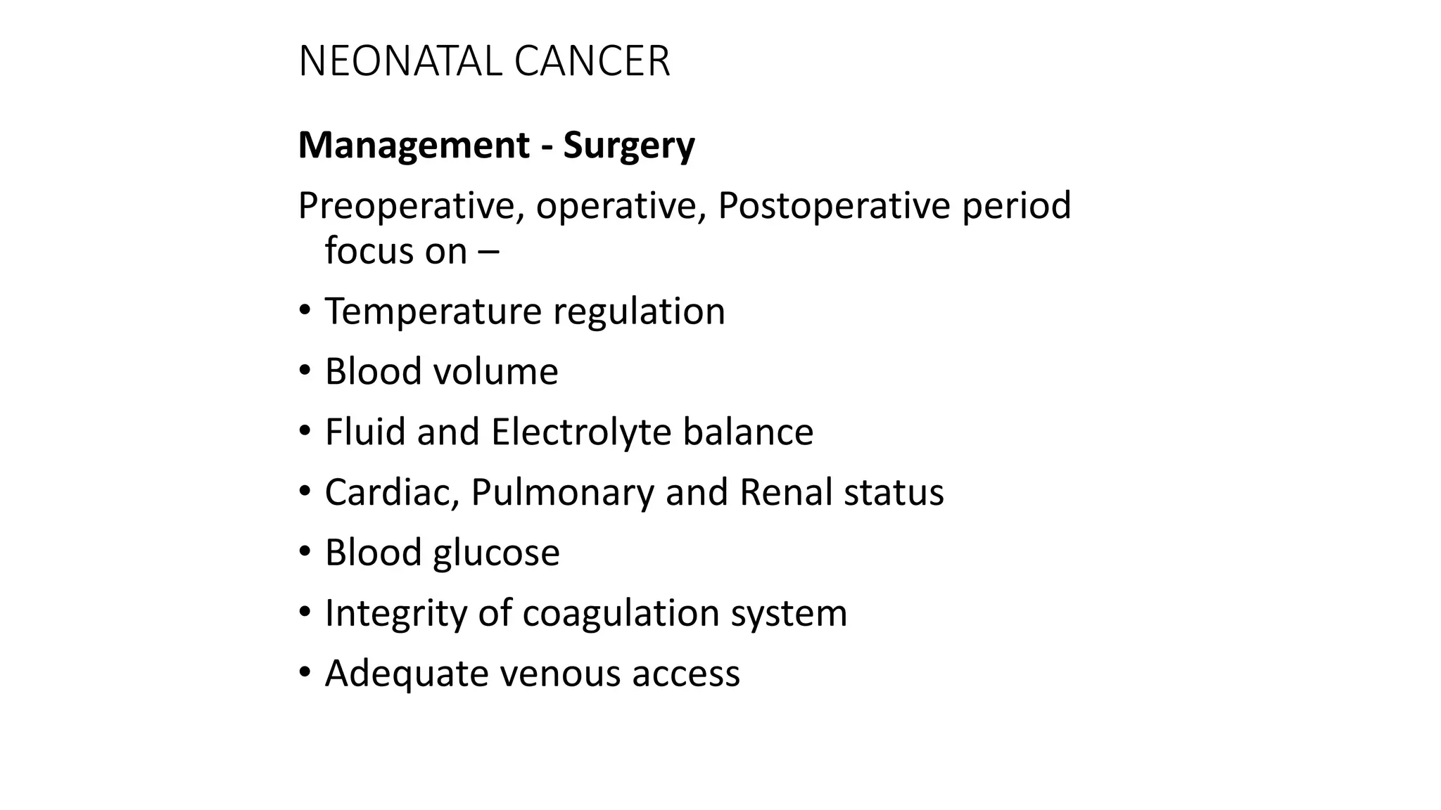 Early diagnosis of cancer in neonate and young Infant | PPTX