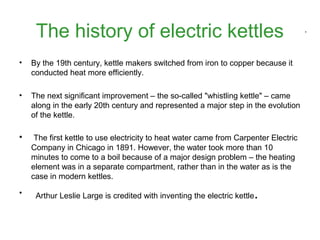 Early electric kettle and iron | PPT
