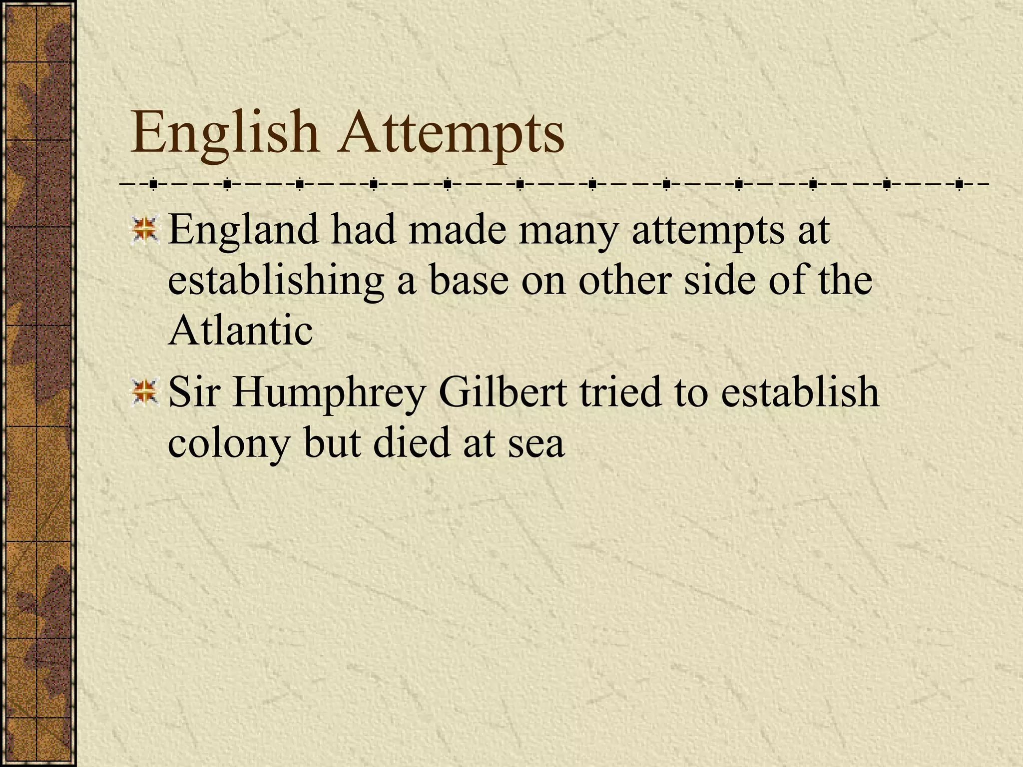 Early English Settlements | PPT