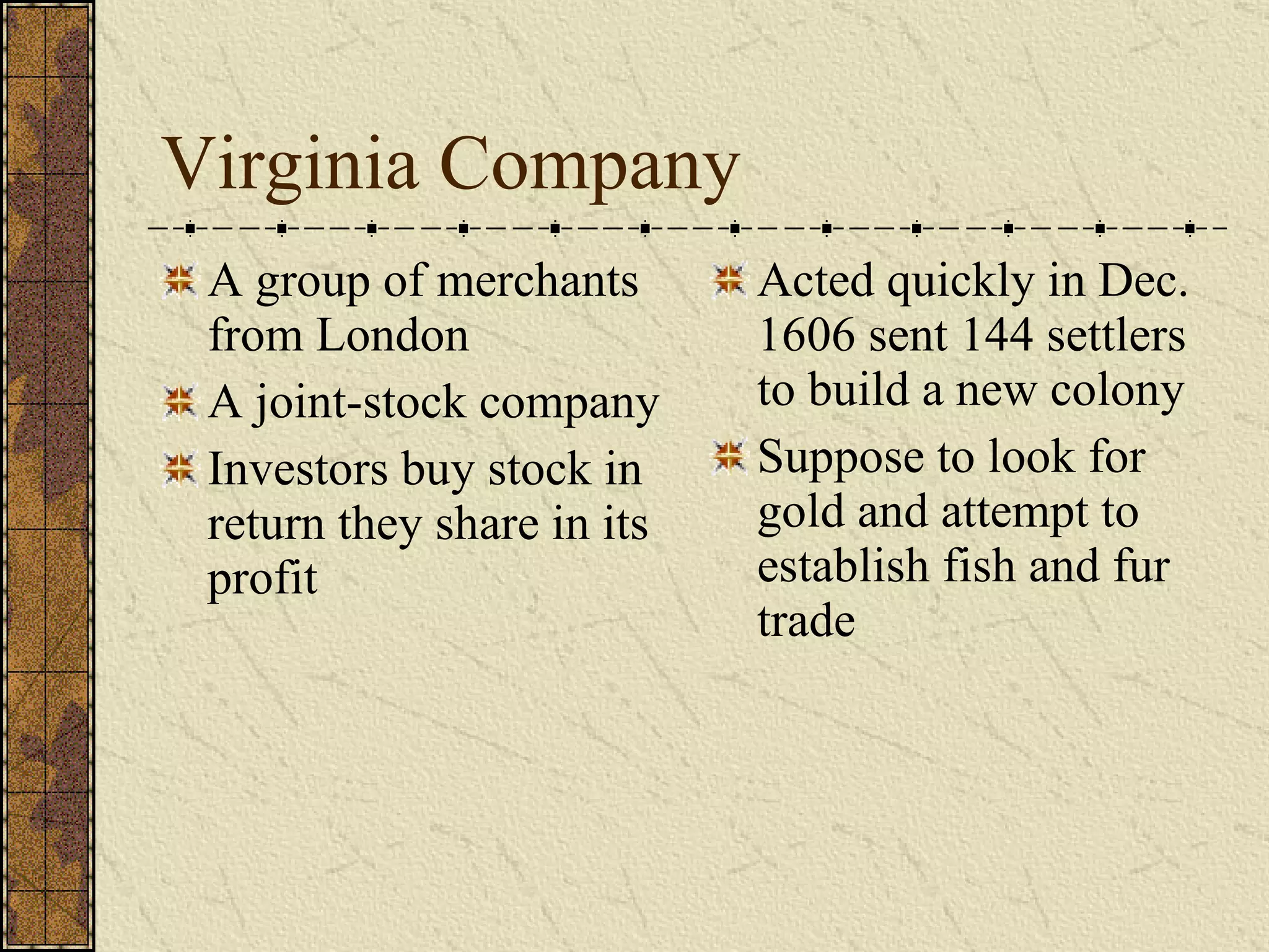 Early English Settlements | PPT