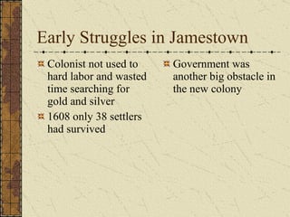 Early English Settlements | PPT