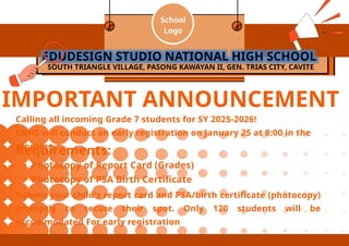 Early Enrollment Announcements Templates.pptx