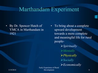 Early experiences of rural development in India | PPT