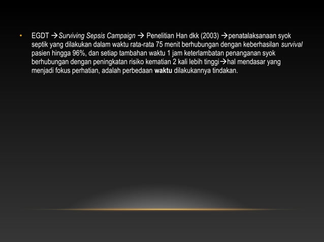 Early goal direct treatment (egdt) regi septian | PPT | Free Download