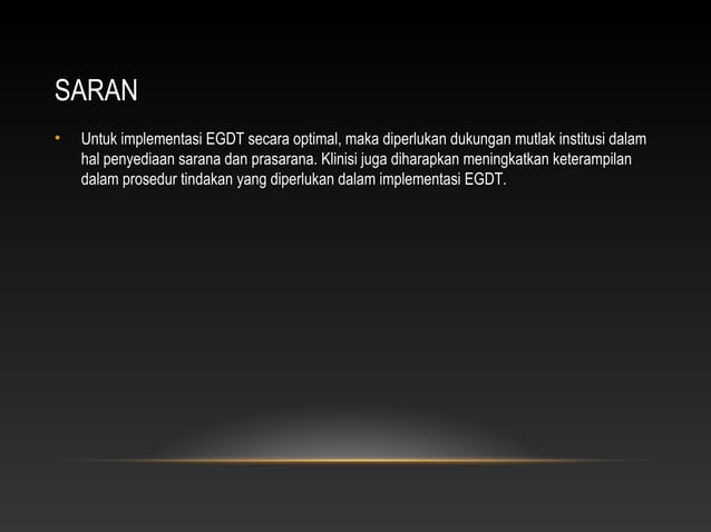 Early goal direct treatment (egdt) regi septian | PPT | Free Download