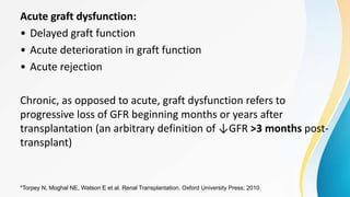 Early graft dysfunction | PPTX