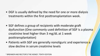 Early graft dysfunction | PPTX
