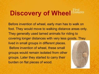 Discovery Of Wheel By Early Man