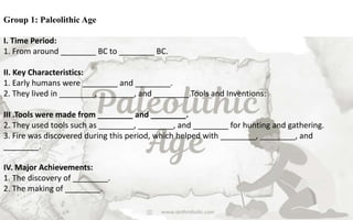 Early Humans -Social Science : Published By Deccan Traders | PPTX