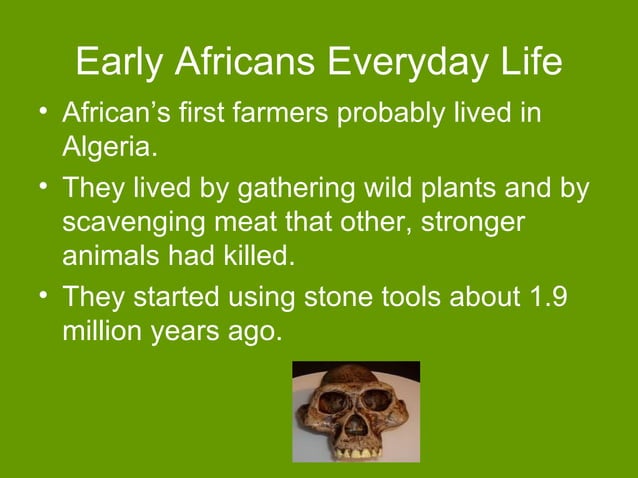 Early Humans In Africa | PPT | Science