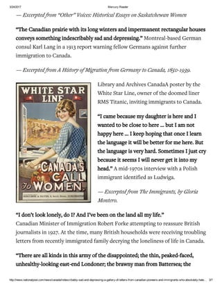 Early immigrants to Canada | PDF