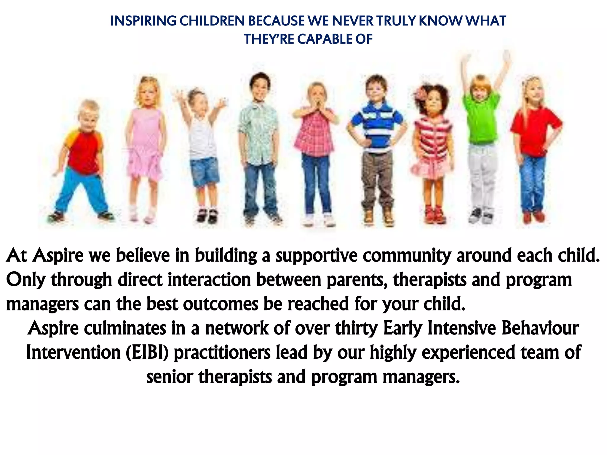 Early intensive behaviour intervention | PPT