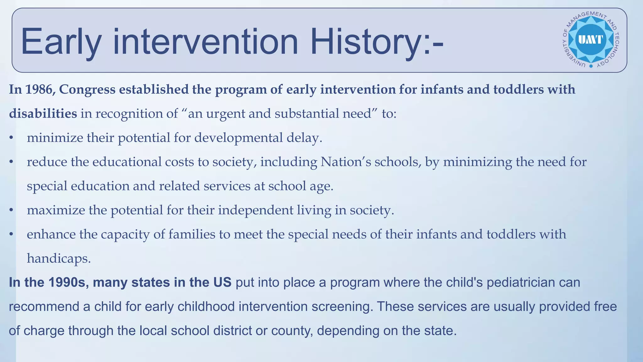 Early intervention- an Introduction | PPTX