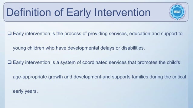 Early intervention- an Introduction | PPTX