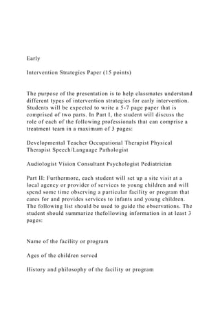 EarlyIntervention Strategies Paper (15 points)The pu.docx