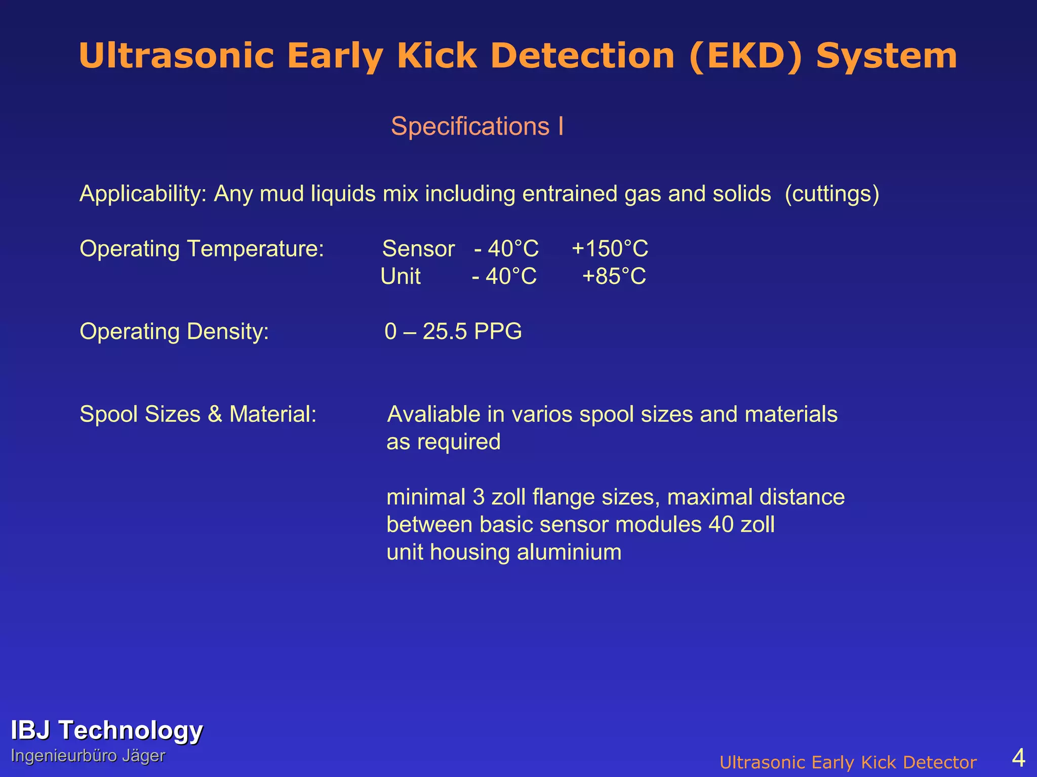 Early kick detection (ekd) system | PPT