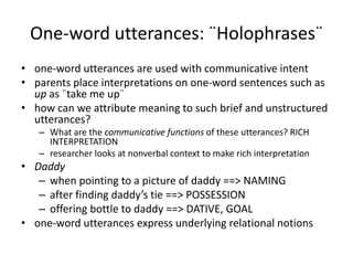 Language Development In Holophrase