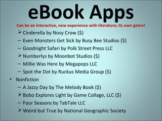 Early learning apps in the library | PPT