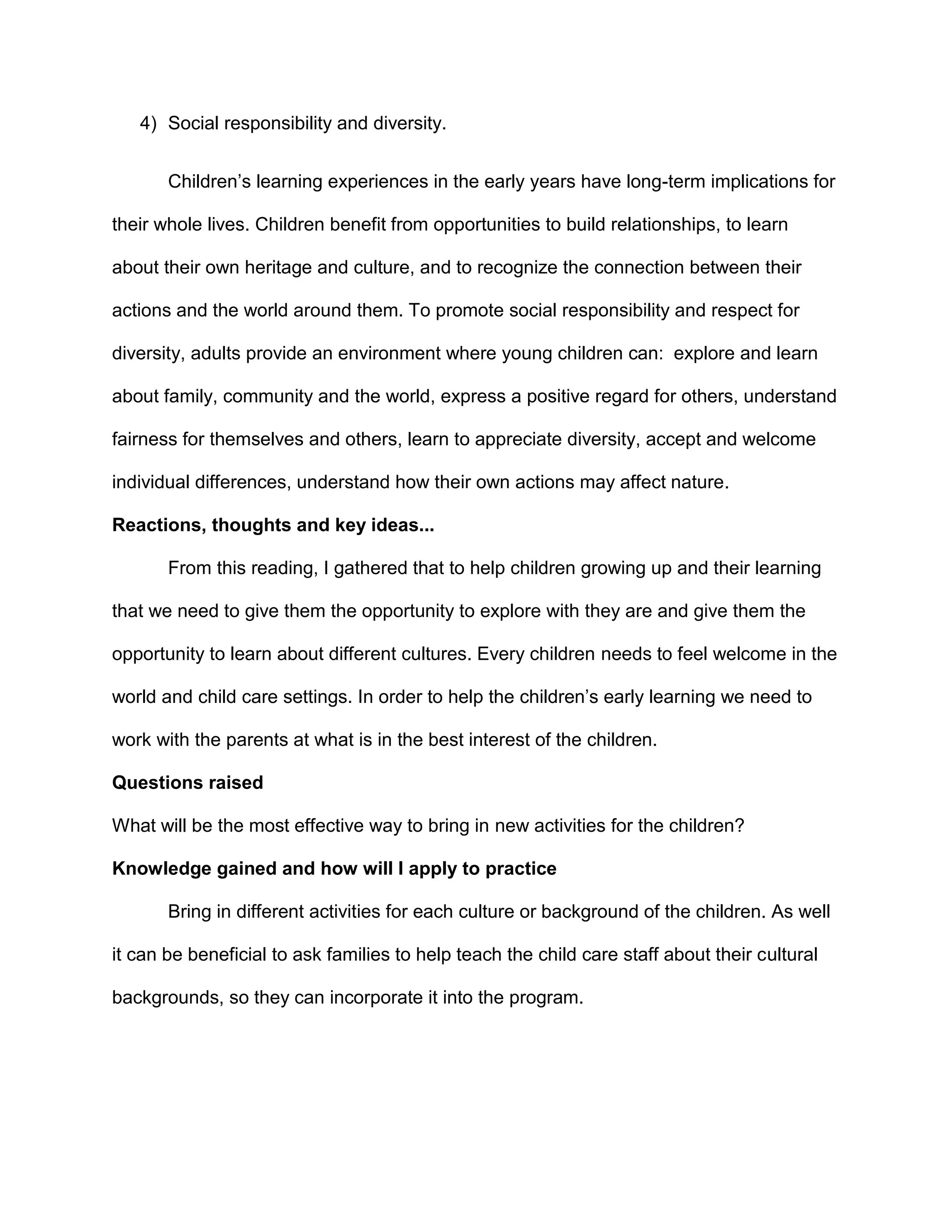 Early learning framework | DOCX