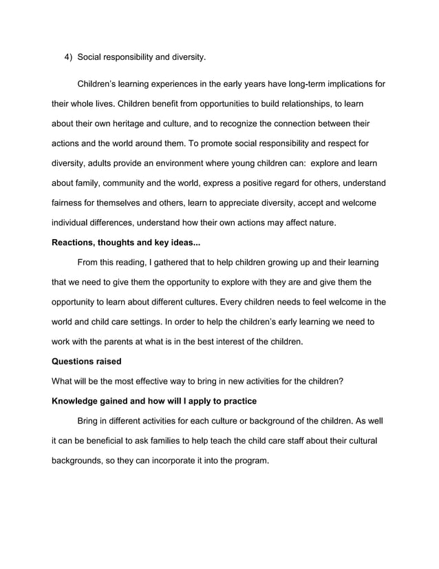 Early learning framework | PDF