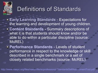 Early Learning Standards | PPT