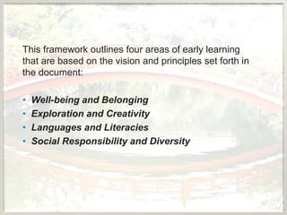 Early learning vision | PPTX | Daycare and Pre-School | Parenting