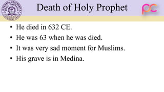 Unit 5 Global Issues- Early life of Prophet Muhammad | PPT