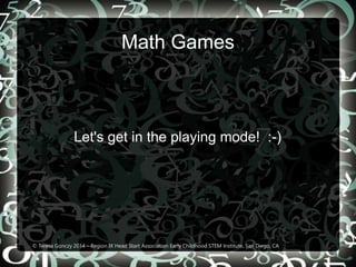 Creating Early Math Games that Work! | PPT
