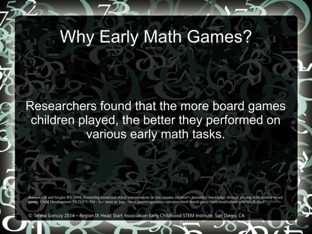 Creating Early Math Games that Work! | PPT