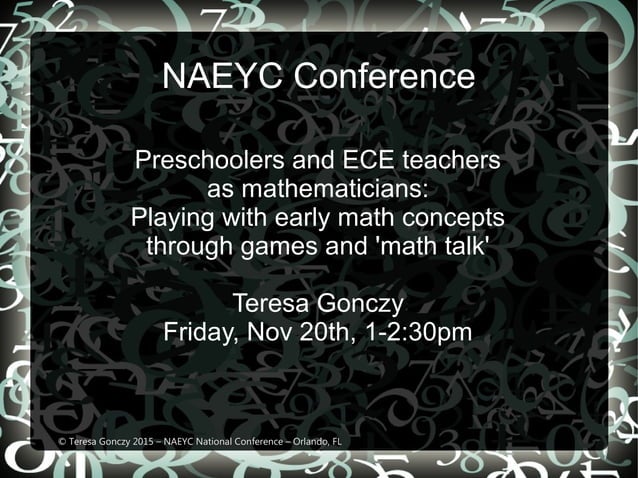 NAEYC - Early Math Talk | PPT