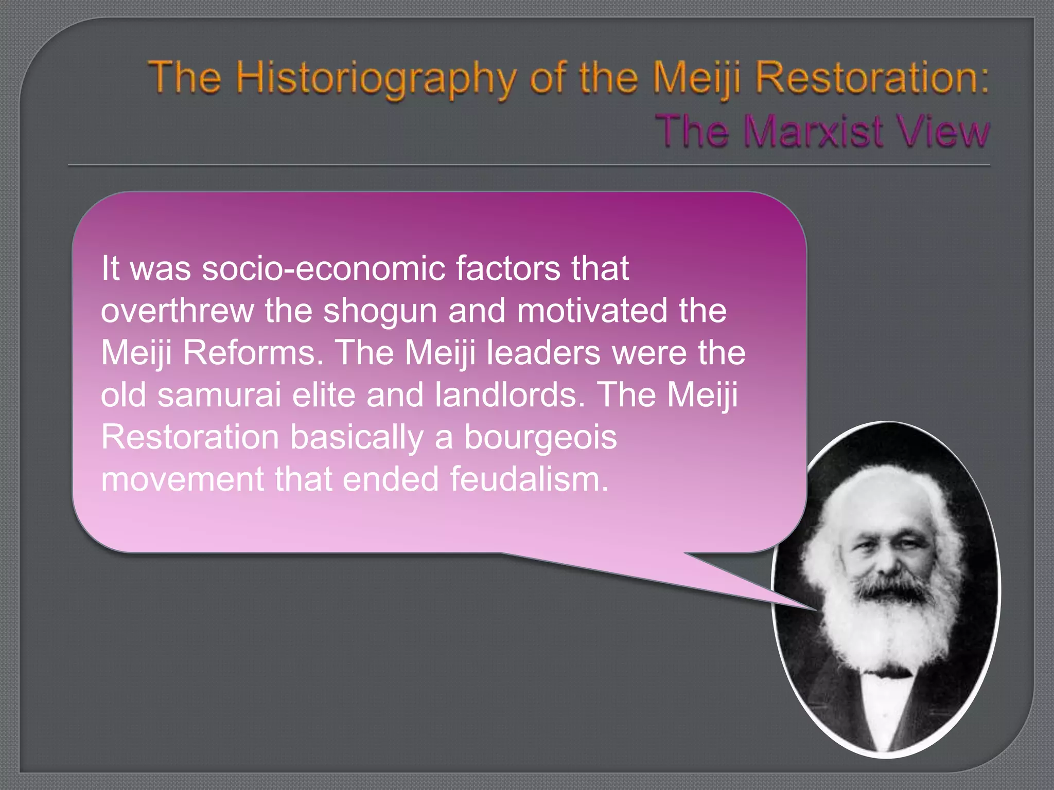 Japan: The Meiji Restoration overview | PPTX