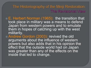 Japan: The Meiji Restoration overview | PPTX