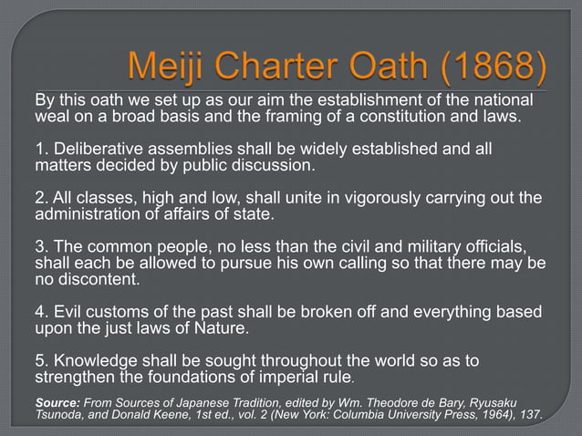 Japan: The Meiji Restoration overview | PPTX | Death, Injury, or ...