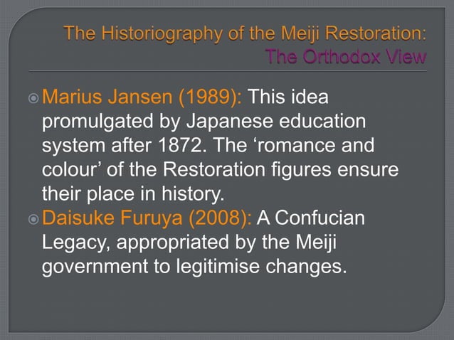 Japan: The Meiji Restoration overview | PPTX | Death, Injury, or ...