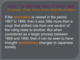 Meiji Restoration Powerpoint