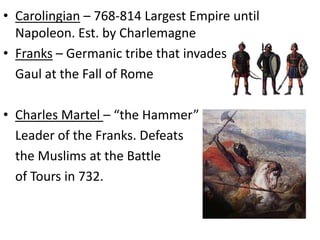 Early Middle Ages Vocab | PPT