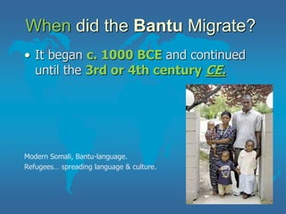 Early migrations bantu, indo europeans, austronesians | PPT