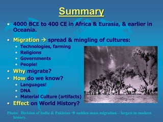 Early migrations bantu, indo europeans, austronesians | PPT