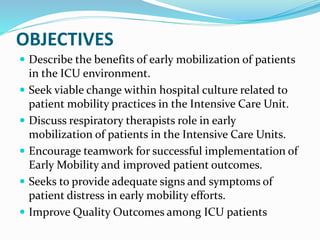 Earlymobility3 | PPTX | First Aid | Injuries