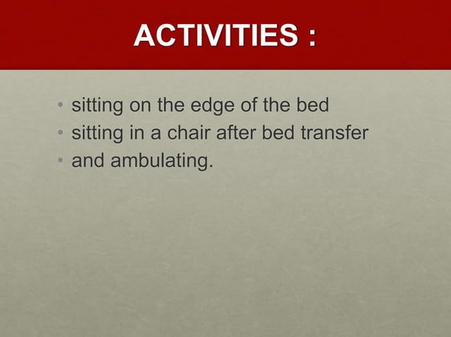 Early Mobilization | PPTX | Physical Therapy | Wellness